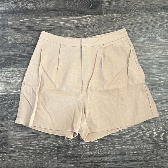 Missguided | Shorts | Missguided Beige Linen Shorts | Poshmark